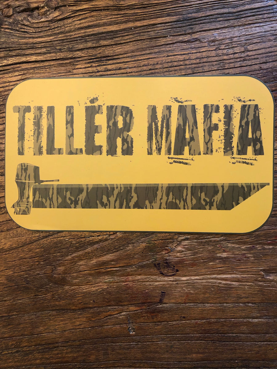 CAMO tiller mafia decal (2 sizes) – The Jon Yacht