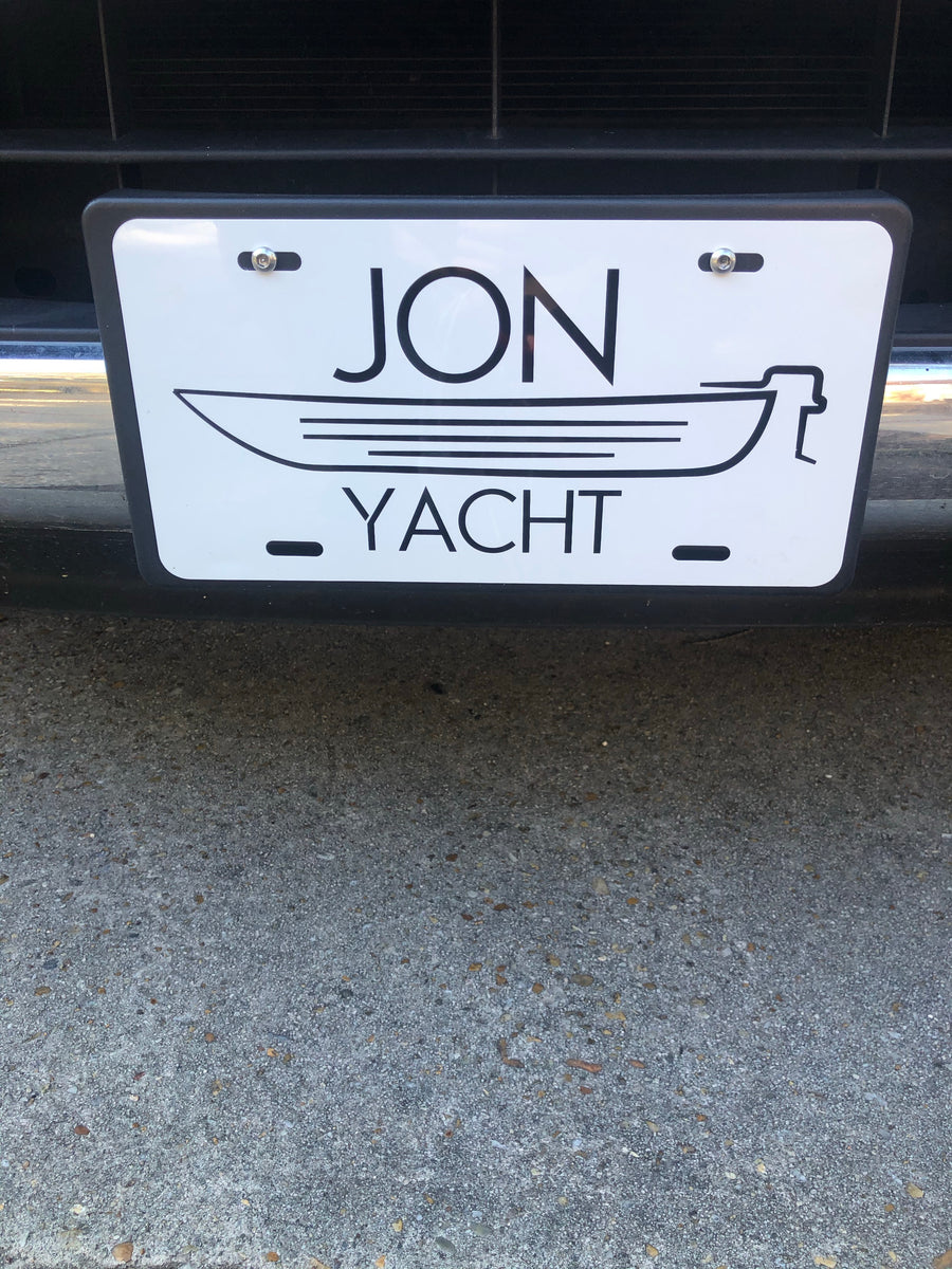 JY license plate – The Jon Yacht